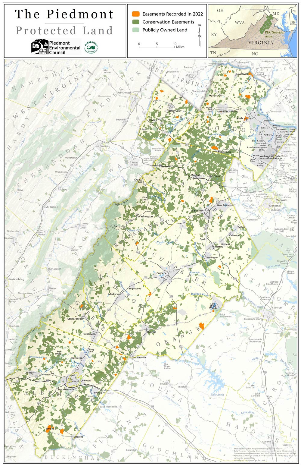 2022 Land Conservation Totals – The Piedmont Environmental Council