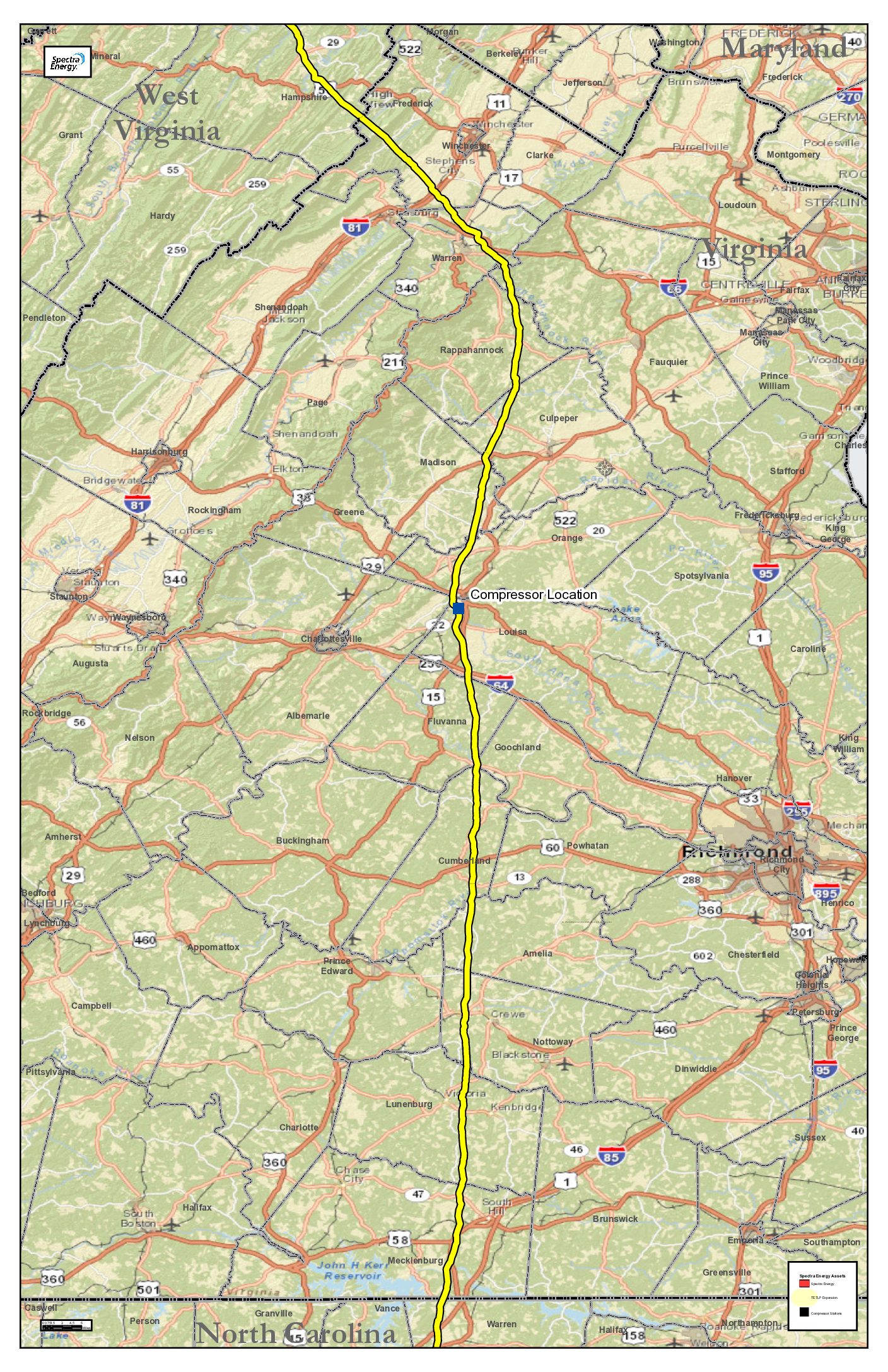 Maps of the Spectra Energy Gas Pipeline Proposal – The Piedmont ...
